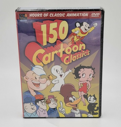 150 Cartoon Classics (DVD, 2006, 4-Disc Set, SEALED) Popeye - Betty ...