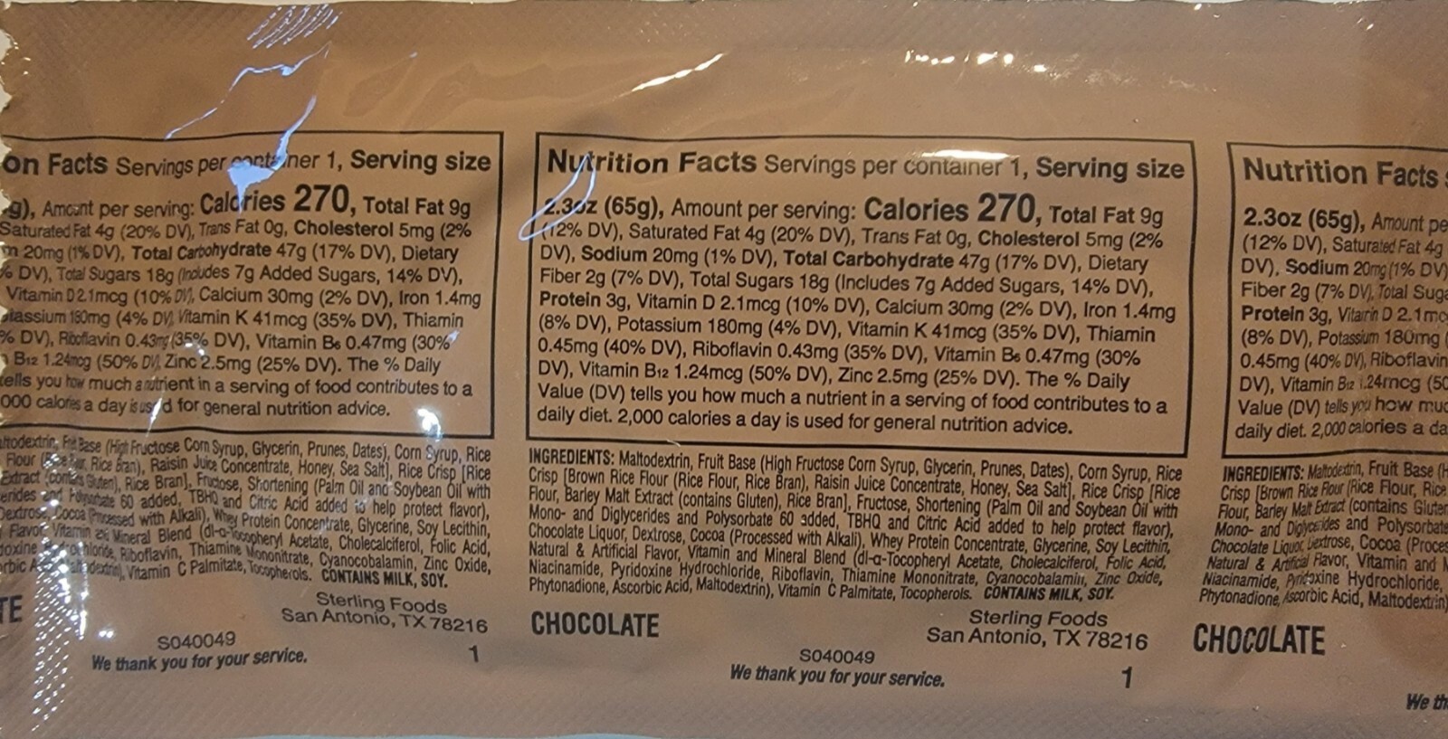 First Strike Bars - MRE - Ready To Eat Energy Bar / 6 - 18pk | eBay