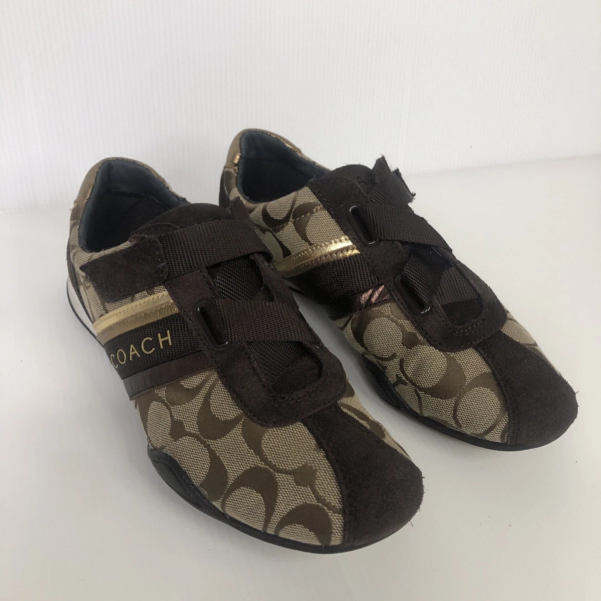 Brown Coach Shoes Velcro