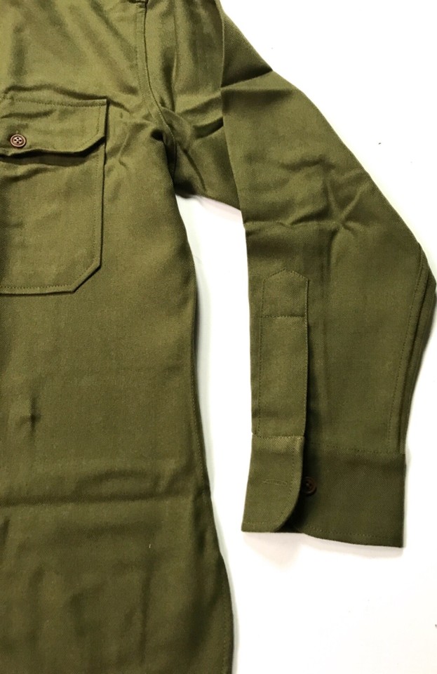 WWII US ARMY INFANTRY OFFICER M1937 M37 COMBAT FIELD WOOL SHIRT-SIZE 3 ...