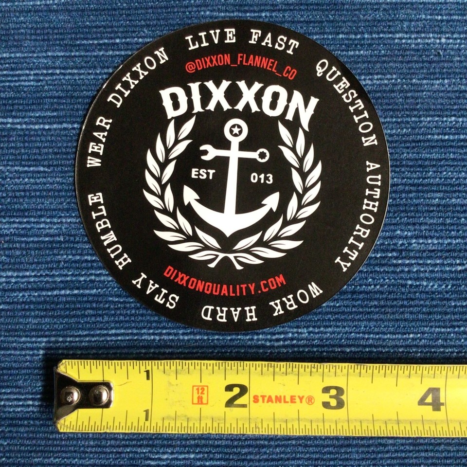 Dixxon Round Sticker Ocean Flannel 3" ~884A | eBay