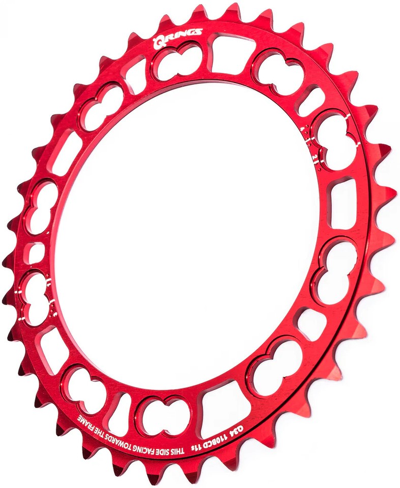 Rotor Q-Ring 110x5 BCD - OVAL Chainring - Various Sizes/Colors | eBay