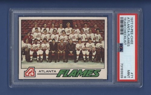 1977-78 OPC O-PEE-CHEE #71 ATLANTA FLAMES TEAM CHECKLIST PSA 9 MINT ...