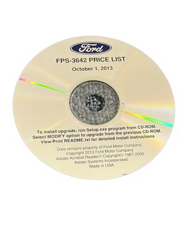 Ford Price List DVD October 1ST 2013 FPS-3624 | eBay