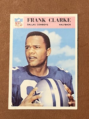 1966 Philadelphia Football Frank Clarke Card #55 NM-MT Nice Card Dallas ...