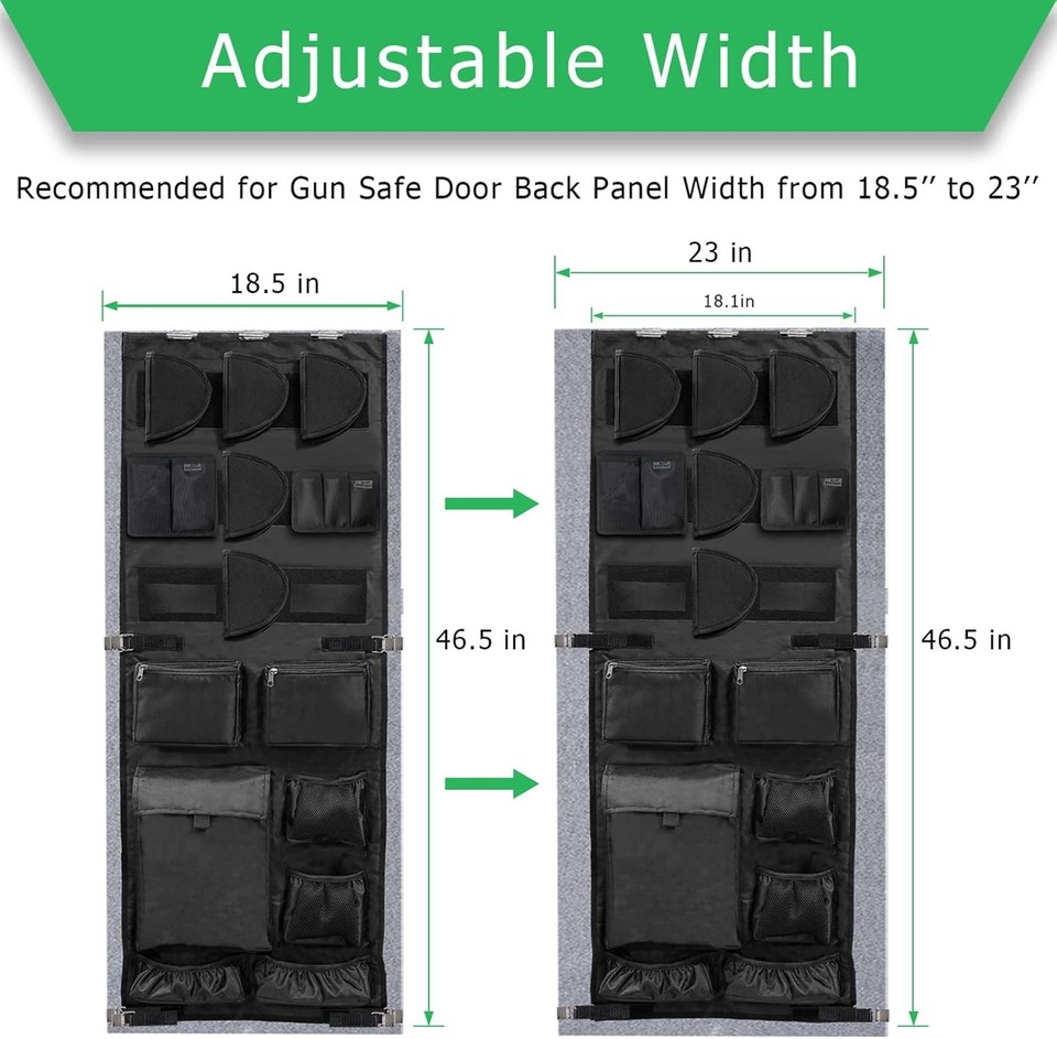 NEXT STATION Gun Safe Door Organizer,Gun Safe Door Panel Organizer with ...