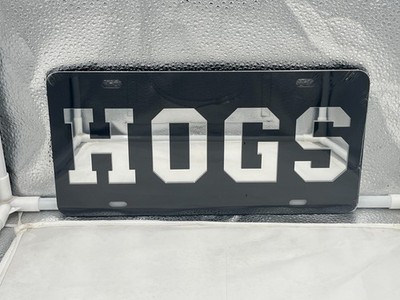 Arkansas Razorbacks NCAA Black Mirrored Laser Cut License Plate ...