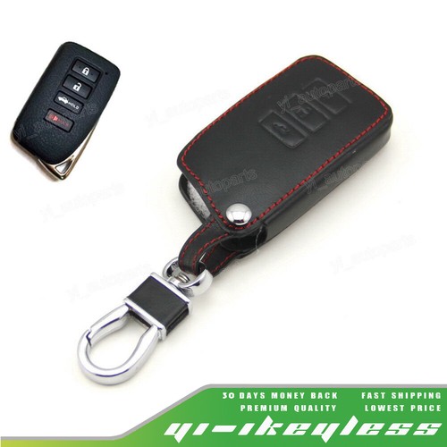 Leather Case Cover Holder For Lexus Remote Smart Key FOB 3 Buttons 4 3B ...