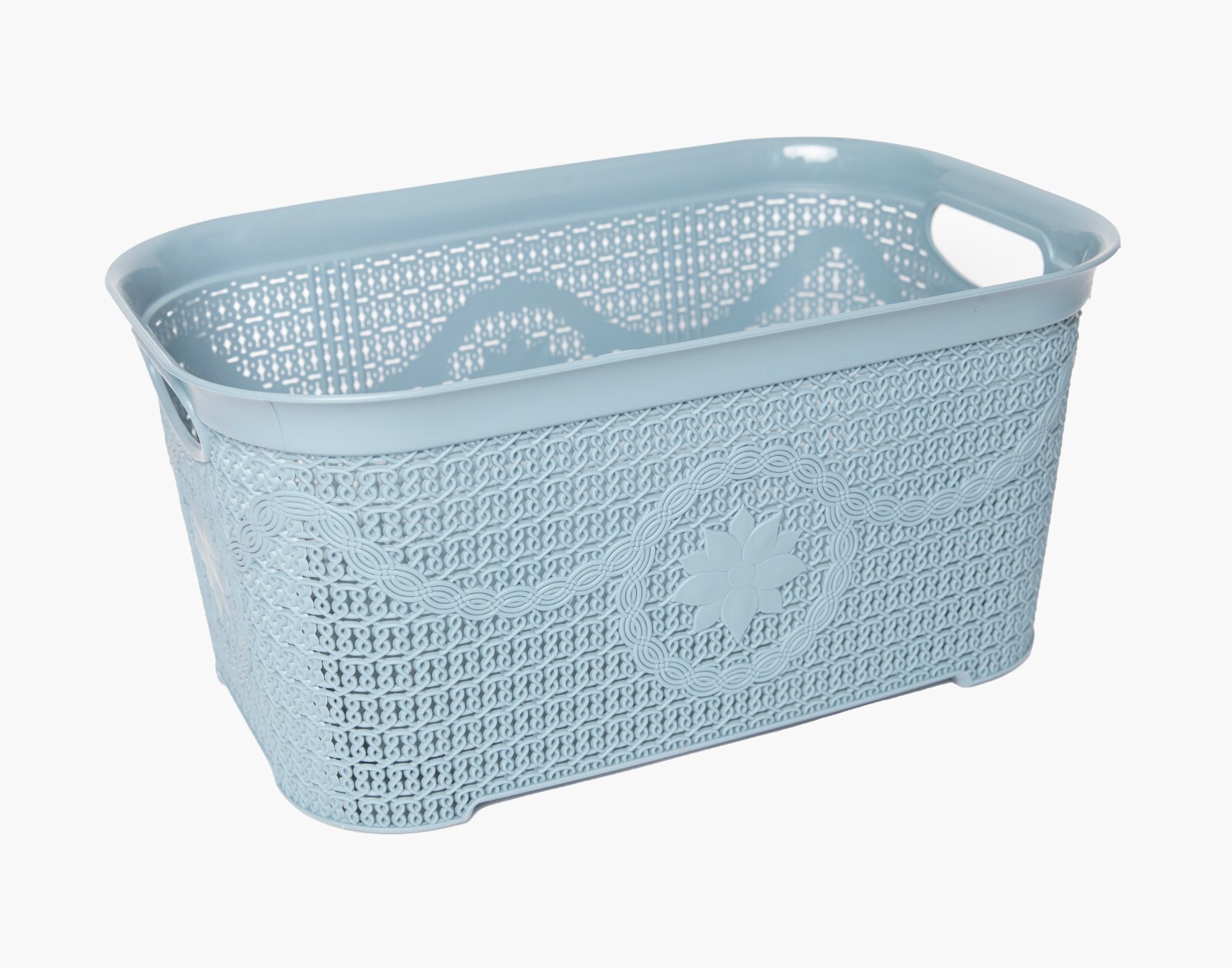 Large Plastic Laundry Bin Clothes Washing Basket Hamper Toilet Brush ...