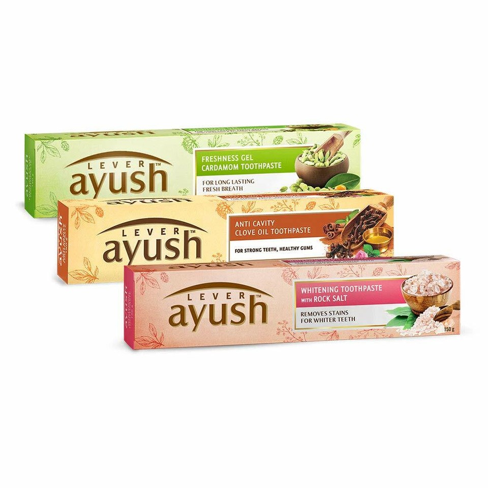 Lever Ayush Ayurveda Freshness Gel Toothpaste Cardamom Flavor - 80gm ...