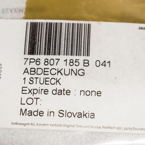 NEW VW TOUAREG 7P FRONT LEFT TOW HOOK EYE CAP COVER 7P6807185B041 | eBay