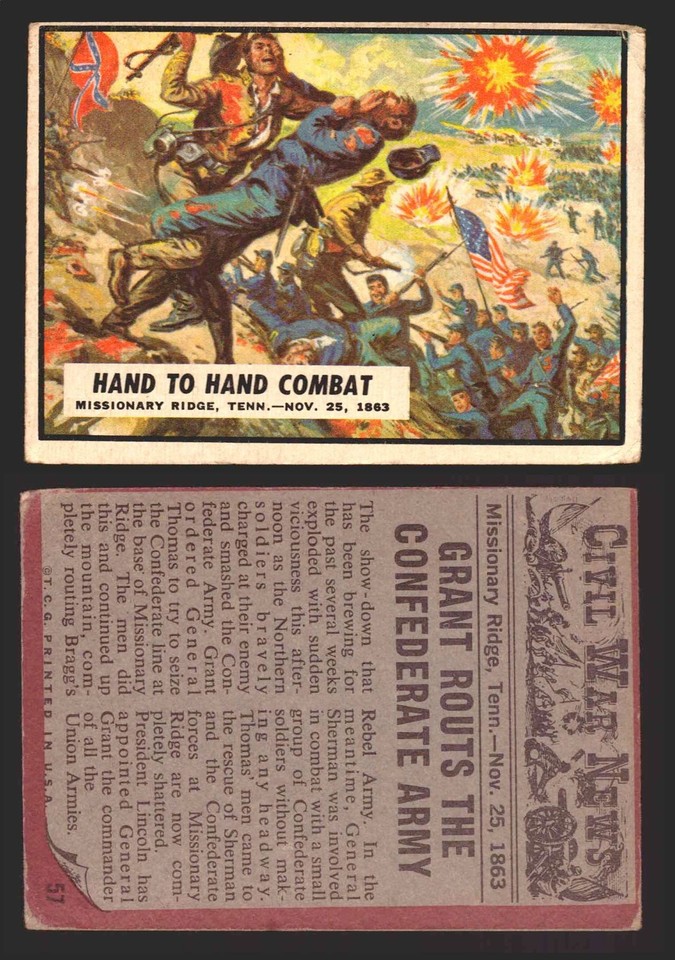 1962 Civil War News Topps TCG Trading Card You Pick Single Cards #1 ...