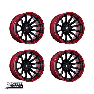 Fuel Off-Road Fc403 Burn Matte Black With Candy Red Lip 20X10 6X135 ...