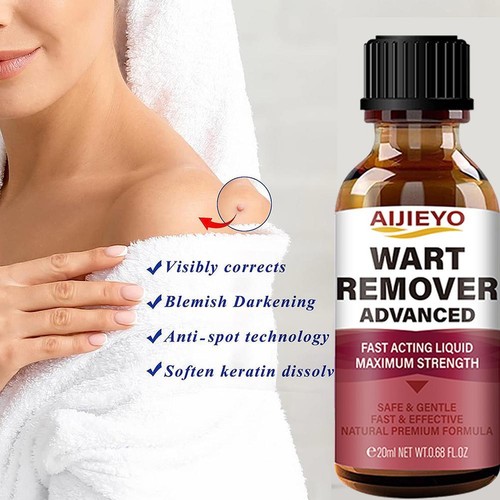 Wart Remover Liquid,Fast Acting to Remove Common & Plantar Warts, Flat ...