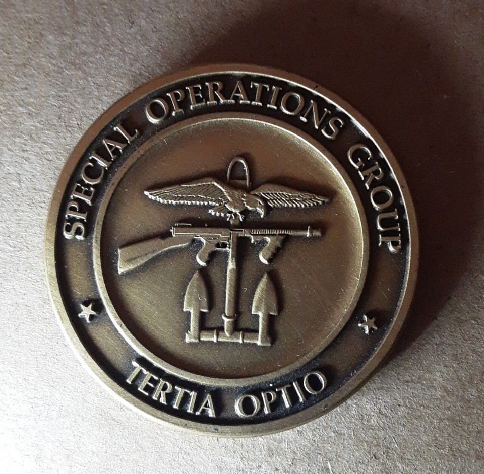 CIA Special Operations Group TERTIA OPTIO RARE Challenge Coin | eBay