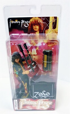$02-JIMMY PAGE LED ZEPPELIN FIGURE BY NECA TOYS 2003 MOC FACTORY SEALED ...