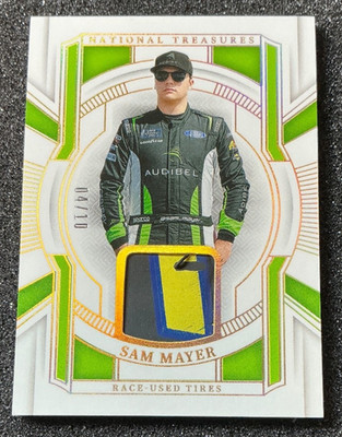 2025 National Treasures Racing Sam Mayer Race Used Tires Green /10 SSP ...