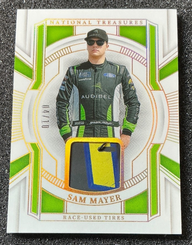2025 National Treasures Racing Sam Mayer Race Used Tires Green /10 SSP ...