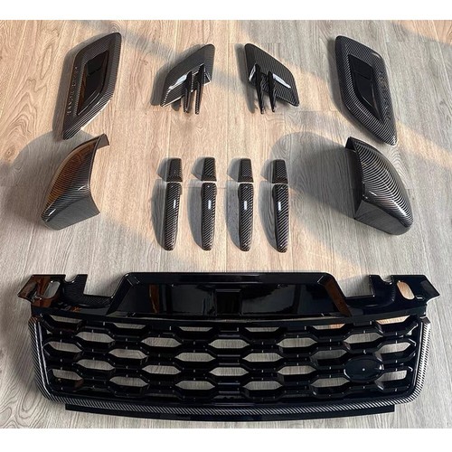 Carbon Fiber Style Front Grille+Body Kits Trim For Range Rover Sport ...