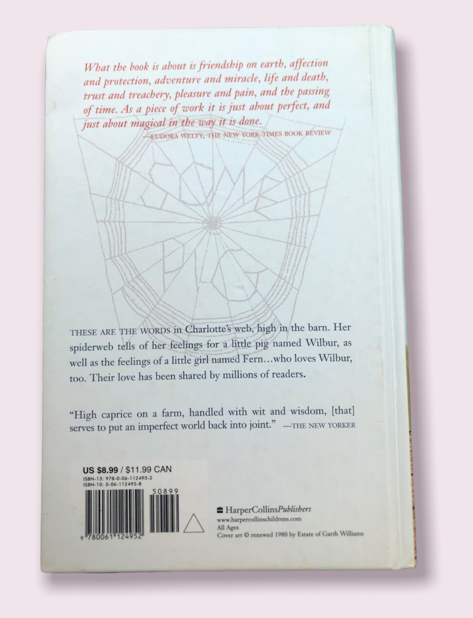 Charlottes Web Back Book Cover