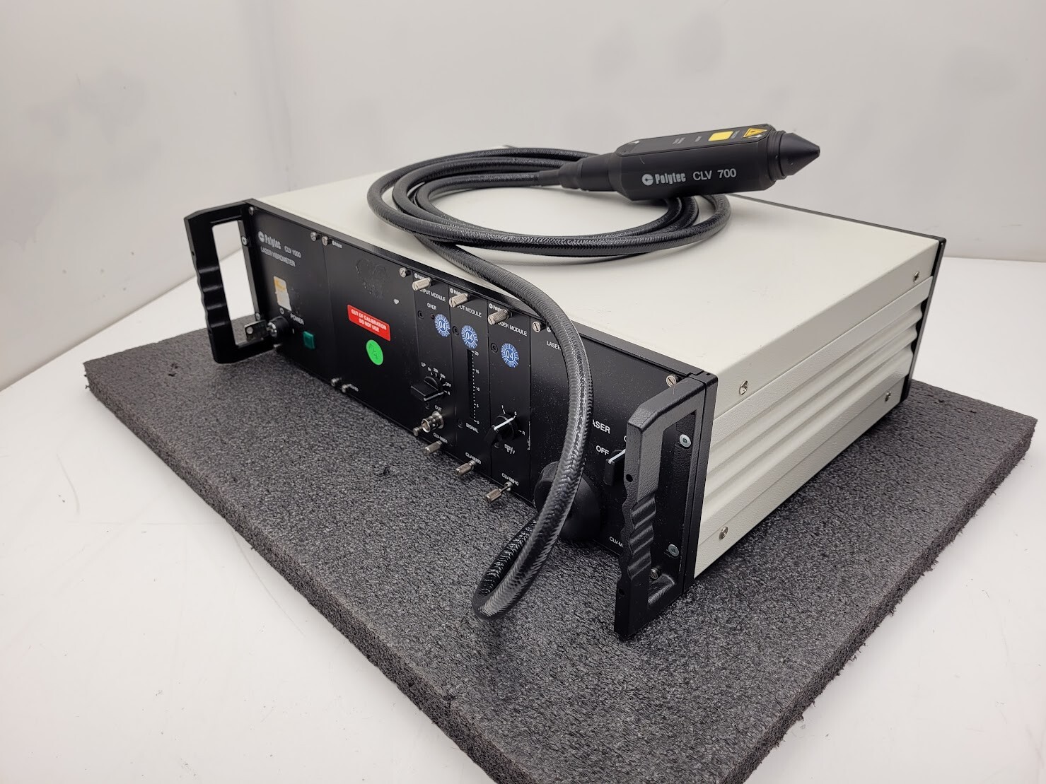 Polytec Laser Vibrometer CLV-1000 + CLV-700 Laser Head Module Power On ...
