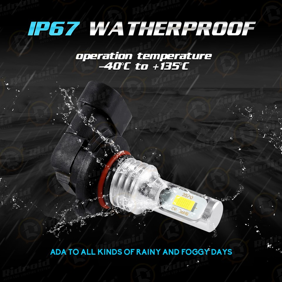 Amazing H10 9145 9140 9005 9045 LED Fog Light Bulb Conversion Kit OEM ...