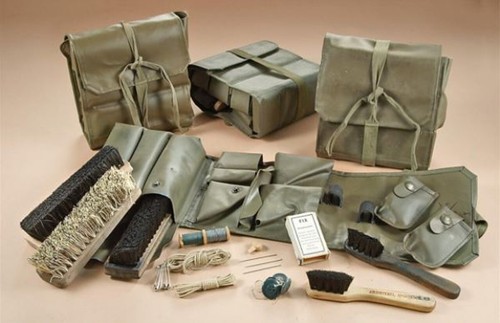 Swiss Army Surplus Boot Shoe Polishing Kit Military Brushes Field ...