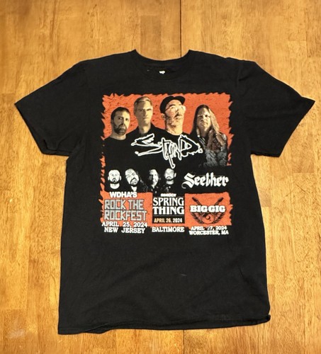 Staind 2024 Tour T Shirt Medium Parking Lot Tee Seether Asking ...