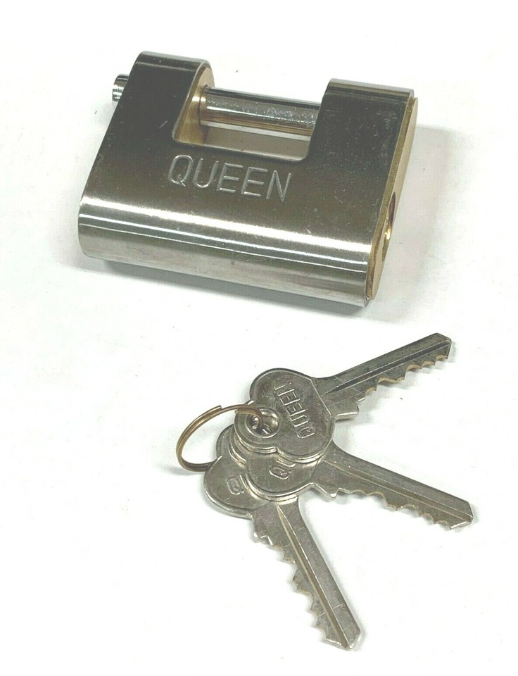 QUEEN 70 mm ( 2-3/4") MONOBLOCK PADLOCK - PROTECTED SHACKLE-KEYED ...