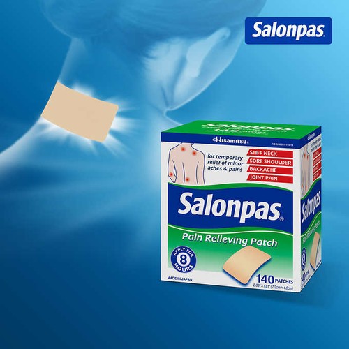 SALONPAS 140 Pain Relieving Patches external Arthritis Back Relief New ...