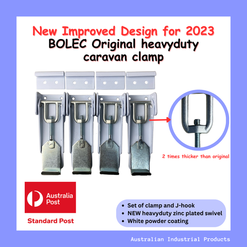 Improved design 4x BOLEC White Roof Clamp Pop Top Caravan Toggle Jayco ...