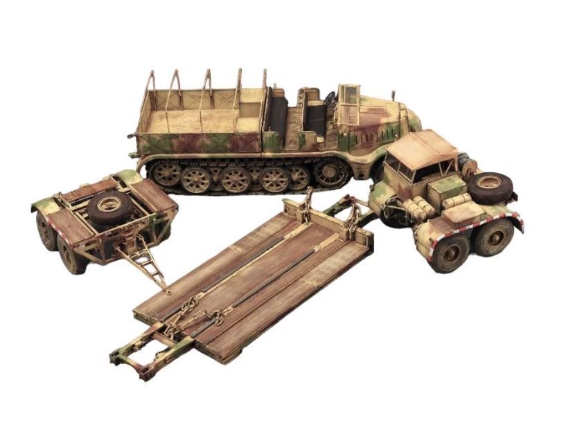 Tamiya 35246 FAMO Half-Track & Sd.Ah.116 Tank Transporter 1/35 Scale ...