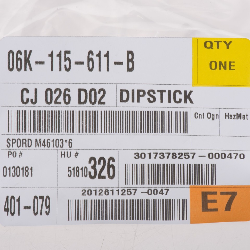 BRAND NEW 15-17 VW Volkswagen Golf Engine Oil Level Dipstick OEM 06K ...