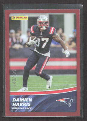 2022 Panini Sticker & Card Collection Damien Harris #45 Red #148/199 | eBay