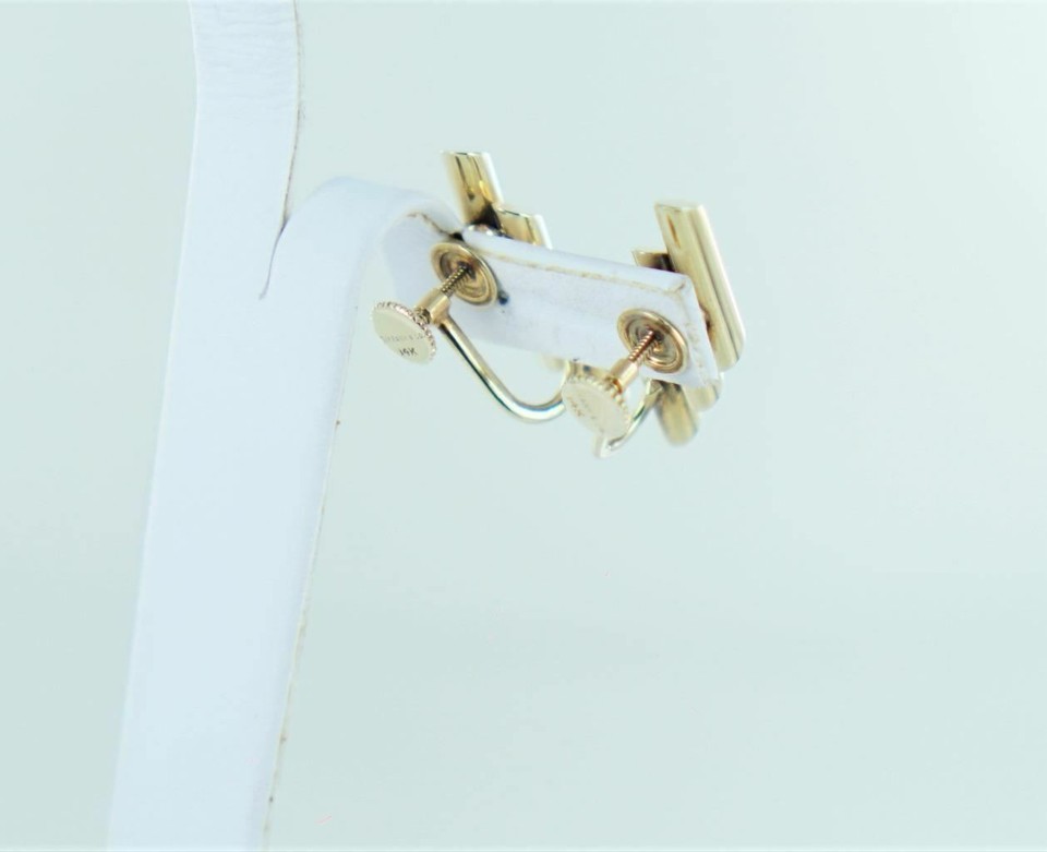 14KT YELLOW GOLD VINTAGE TIFFANY & CO SCREW BACK EARRINGS | eBay