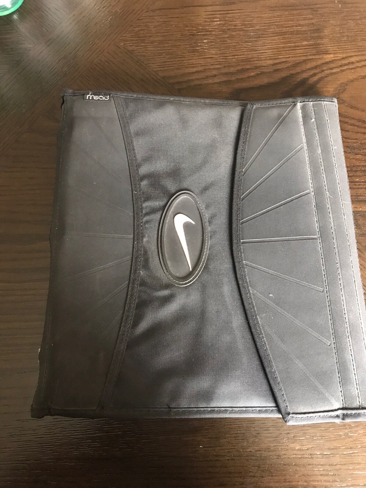 Vintage Nike Zipper 3 ring Binder Mead Black school organizer notebook ...