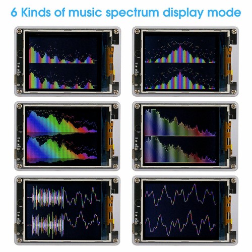 Audio Display Music Spectrum Visualizer MIC LINE Sound Level Meter ...