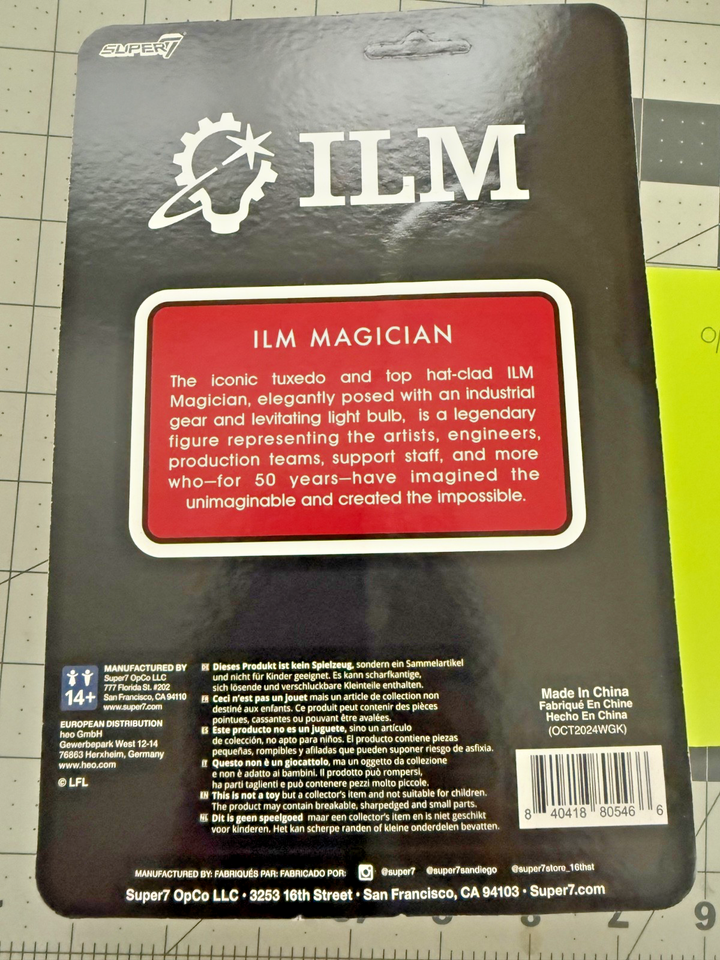 ILM 50th Magician Super7 ReAction Figure - 2025 Employee Crew Company ...