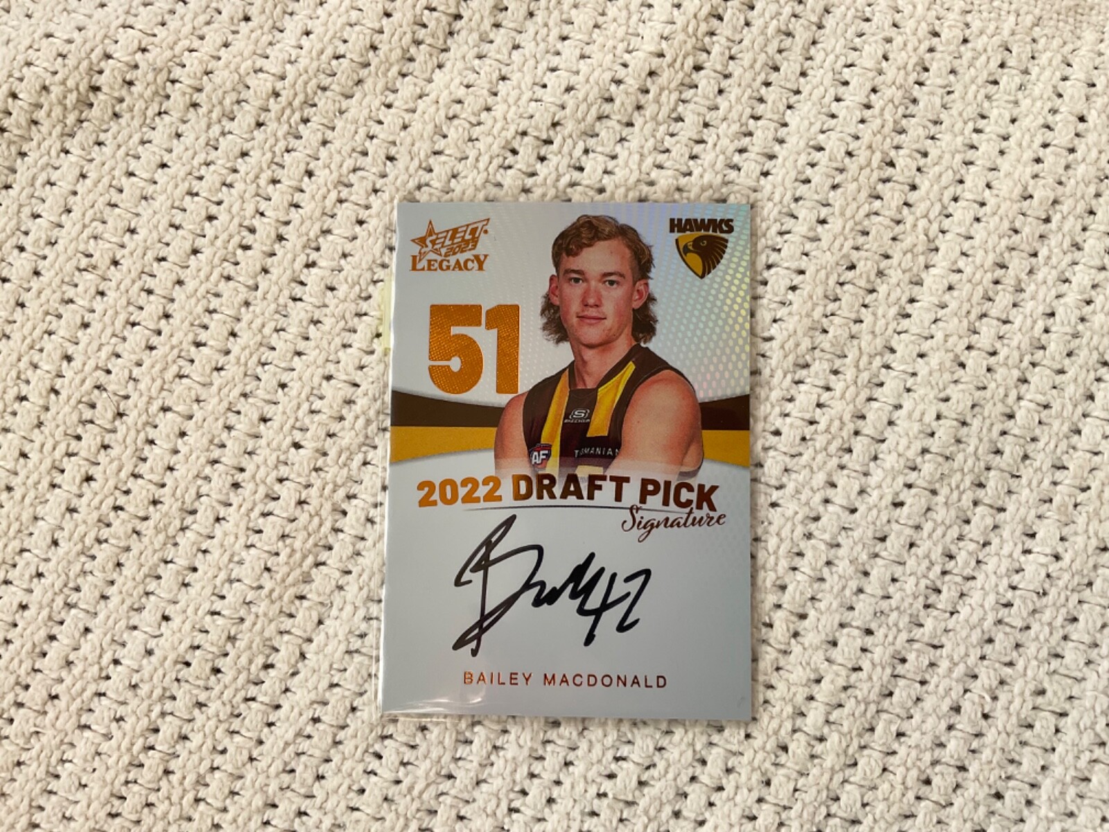Select AFL 2023 Legacy Draft pick signature DPSC51 - COPPER Bailey ...