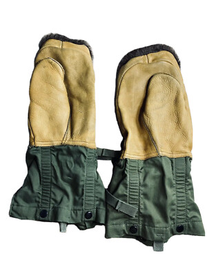 USAF Military Mittens w Gloves Air Force ARTIC COLD FLYING Aviation sz ...