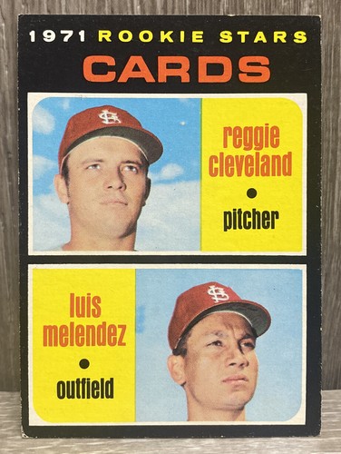 1971 Topps Baseball #216 1971 Rookie Stars Reggie Cleveland and Luis ...