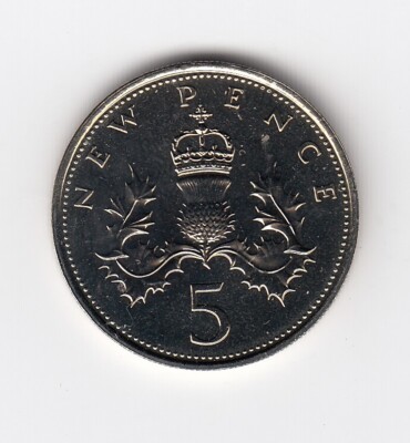 1971 FIVE PENCE 5p In PROOF Condition an Extremely Nice 5p coin (1594 ...