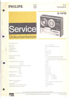 Philips Service Manual für N 4416 Copy | eBay.de