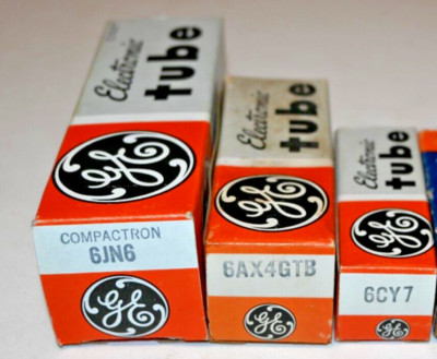 Vintage GE Electronic Tubes in Boxes 6JN6, 6AX4GTB, 6CY7 Untested | eBay