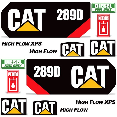 Decal Kit fits CAT 289D Skid Steer 289 D Track Loader Complete 7yr ...