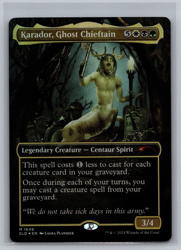 Karador Ghost Chieftain FOIL 1646 Magic Gathering Secret Lair MTG Laura ...