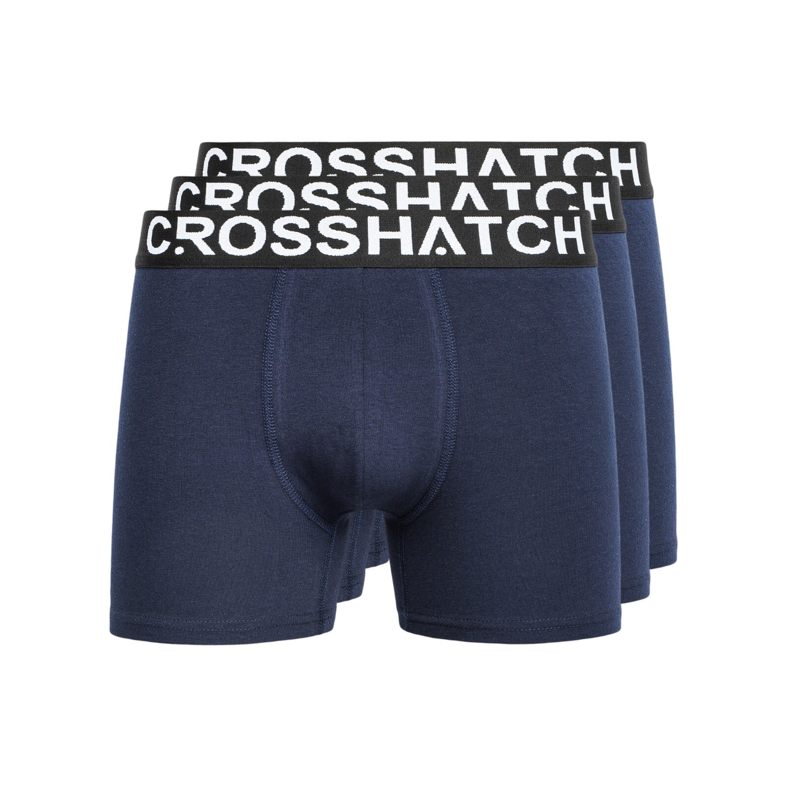 Mens 3 Pack Crosshatch Boxer Shorts Underwear Trunks Multipack Designer ...