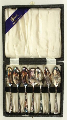 Vintage RAIMOND Silver Plate Sheffield England 6PC Lot Fruit Spoons ...