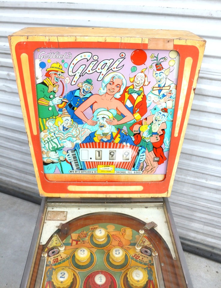 GIGI Pinball Machine (Gottlieb, 1963)- Working- New Back Glass | eBay
