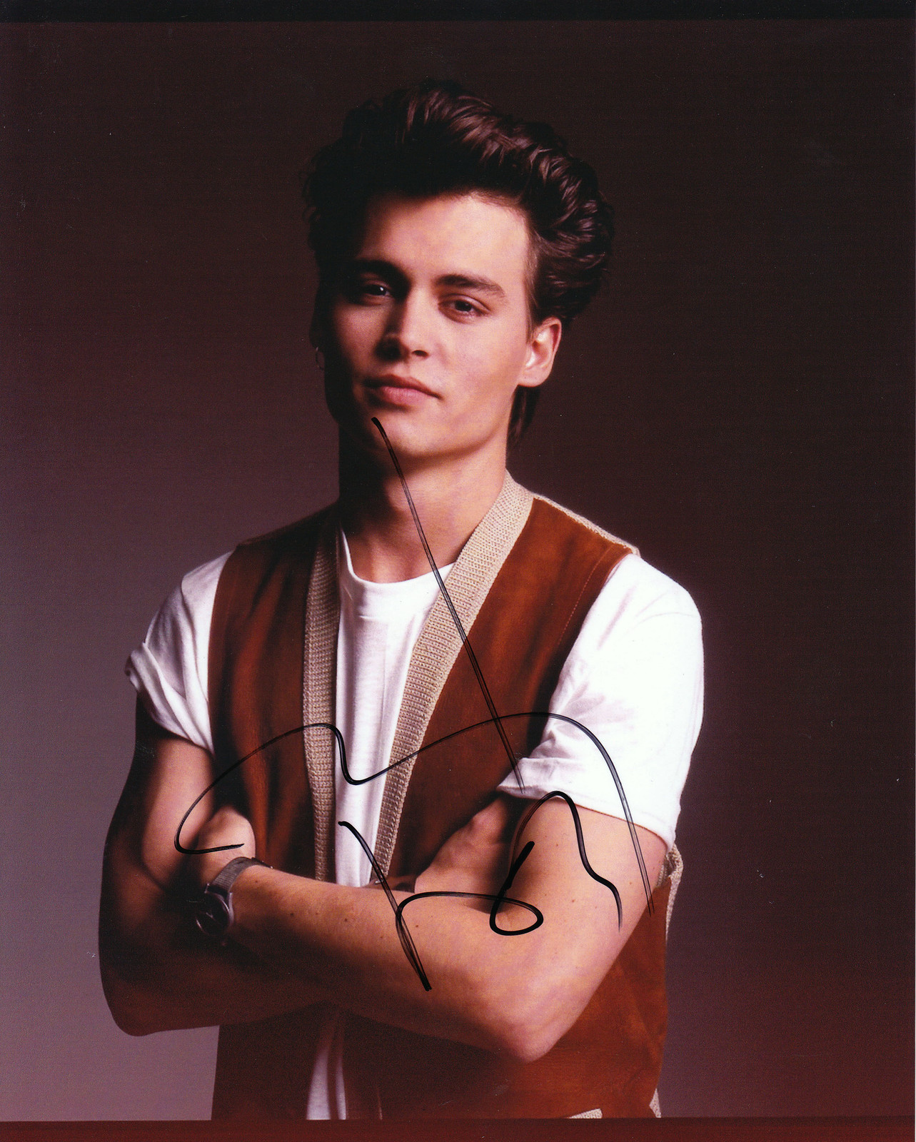 JOHNNY DEPP HAND SIGNED AUTOGRAPHED RARE YOUNG PHOTO! WITH PROOF + C.O ...